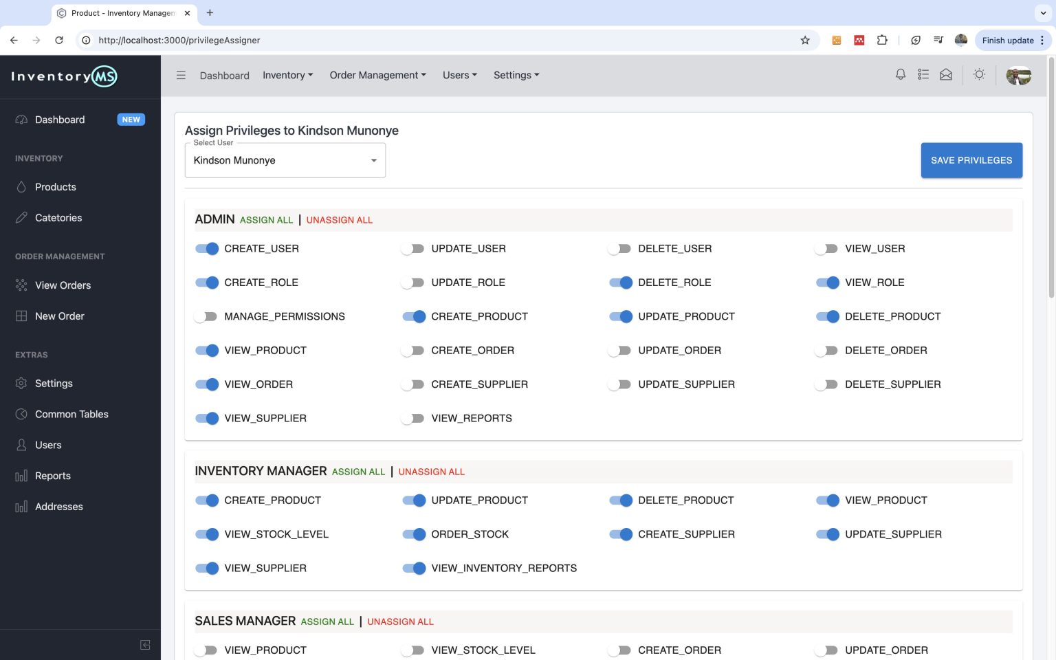InventoryMS – SpringBoot Roles and Privileges 2 ( The Data Model and API) - The Knowledge Hub